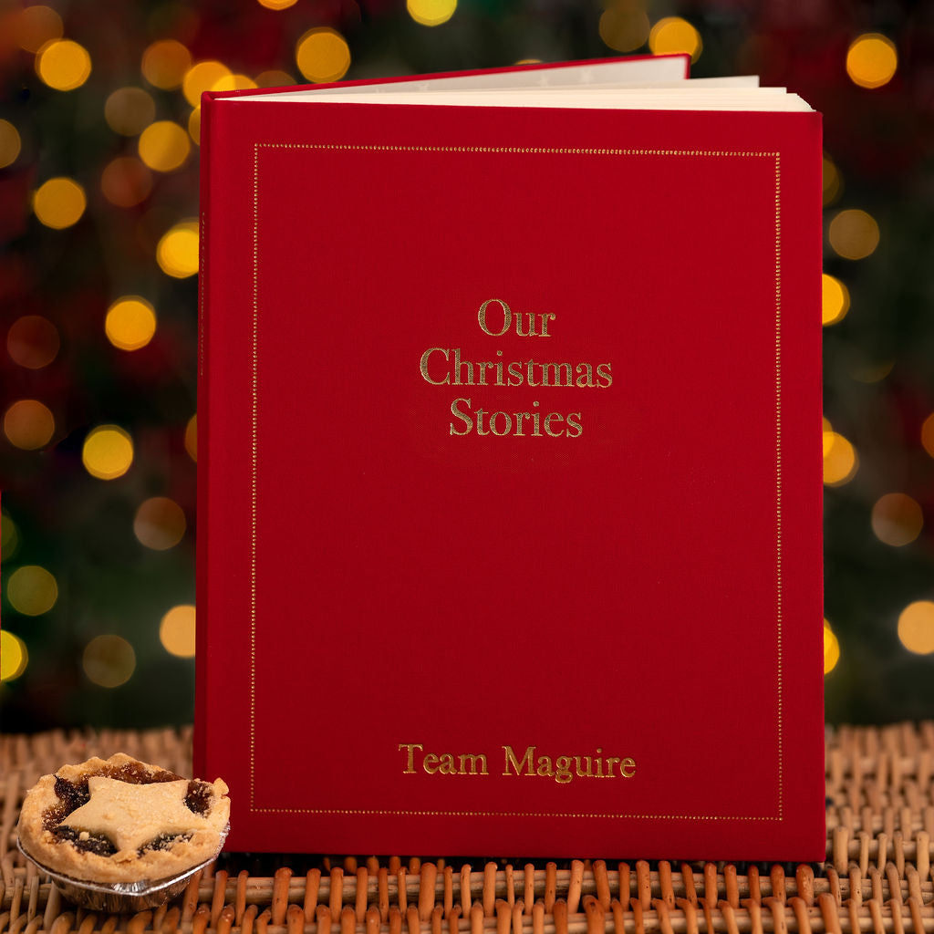 Personalised Christmas memories book | Red record book | meminio