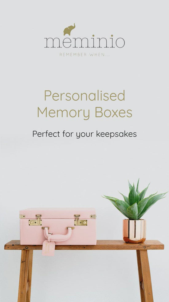 Personalised Large Memory Box | Keepsake Case | Blush Pink | meminio